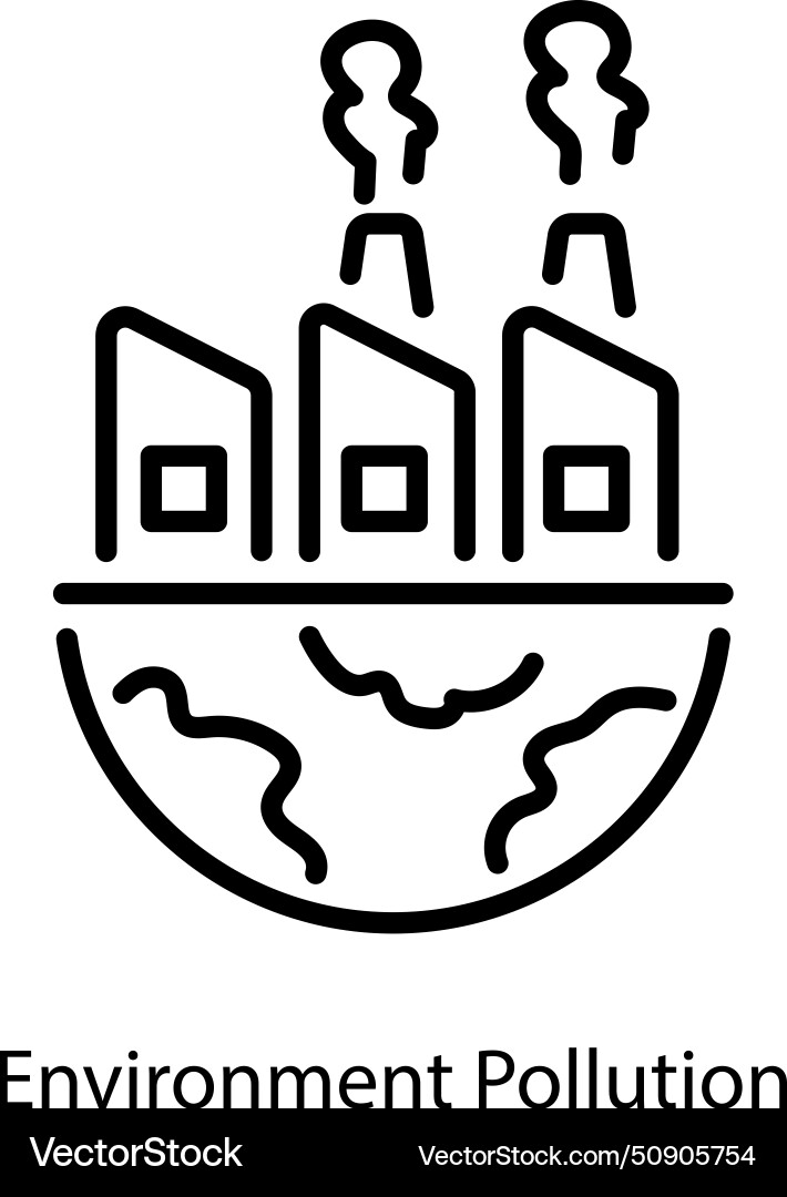 Environmental pollution Royalty Free Vector Image