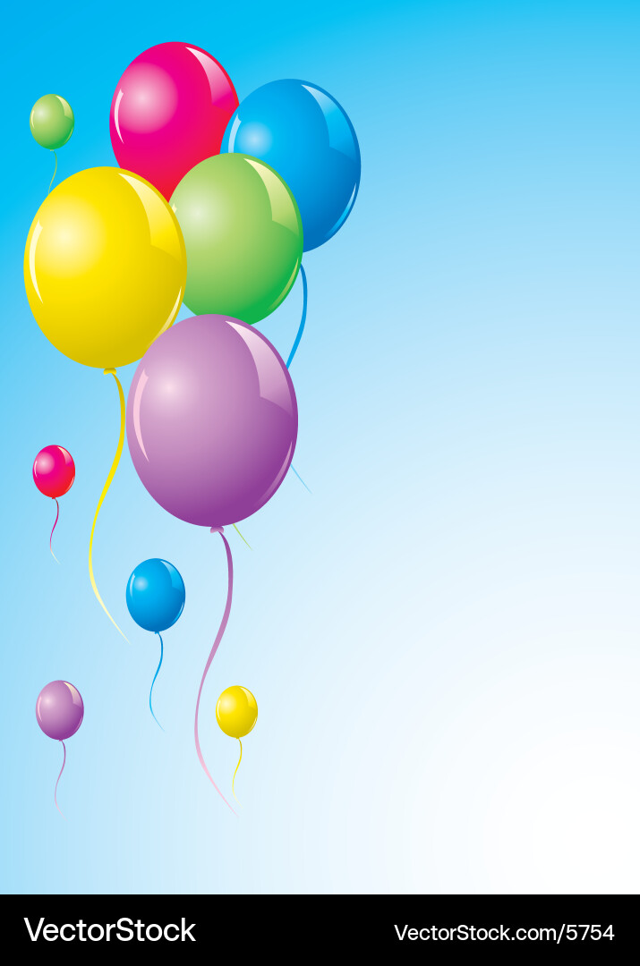 Floating Balloons Royalty Free Vector Image - VectorStock
