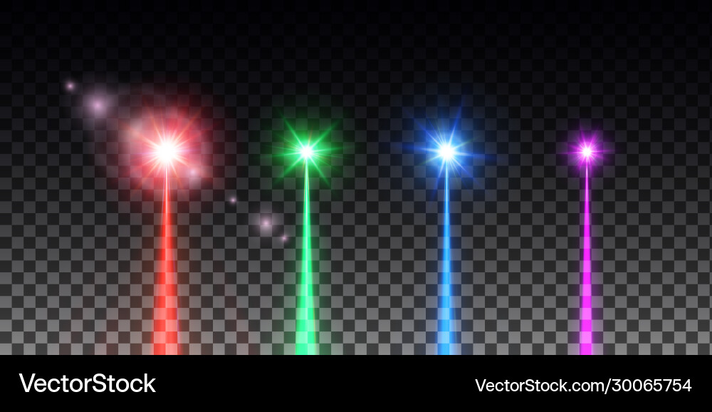 Laser beam set Royalty Free Vector Image - VectorStock