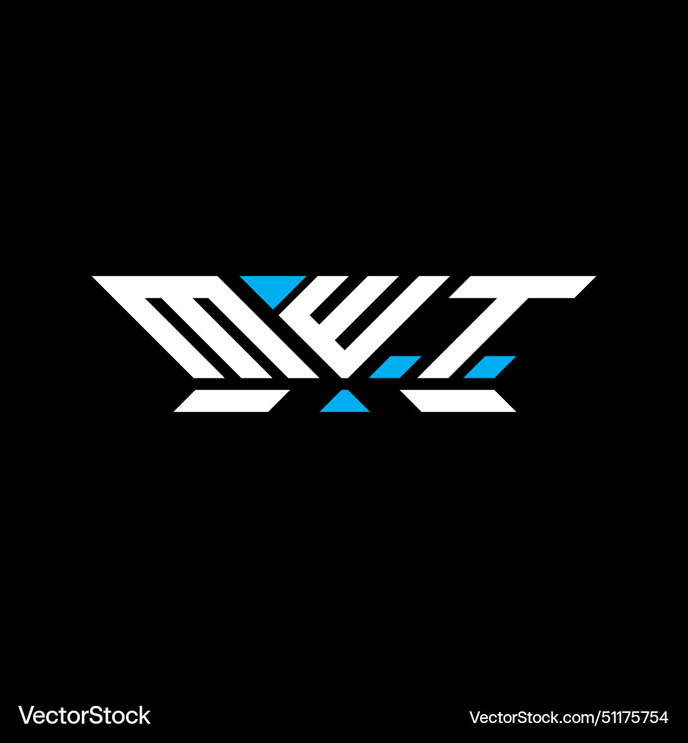 Mwt letter logo design simple and modern Vector Image