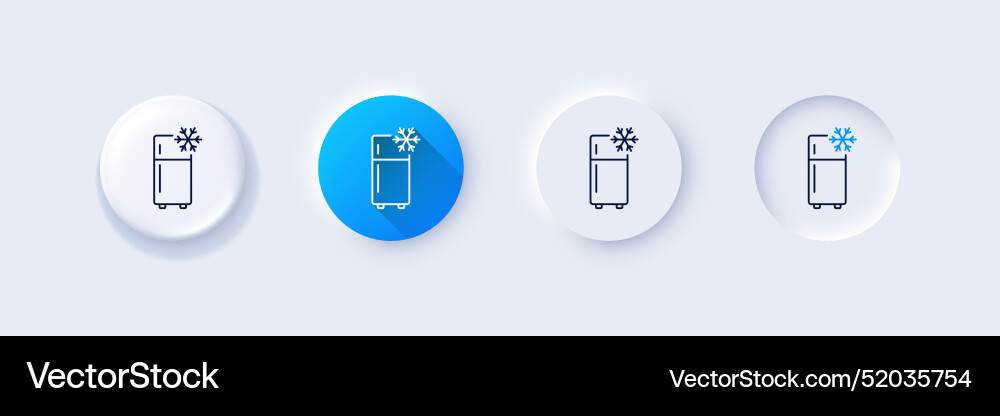 Single chamber refrigerator line icon fridge sign Vector Image