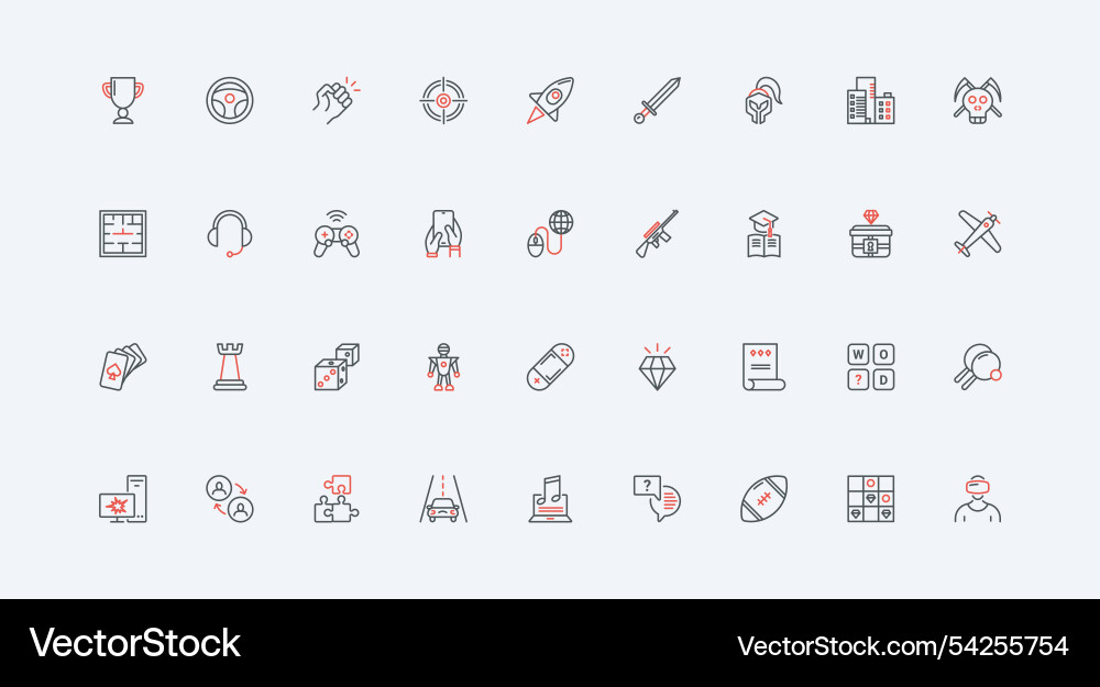 Video game genres gameplay and gaming gadgets Vector Image