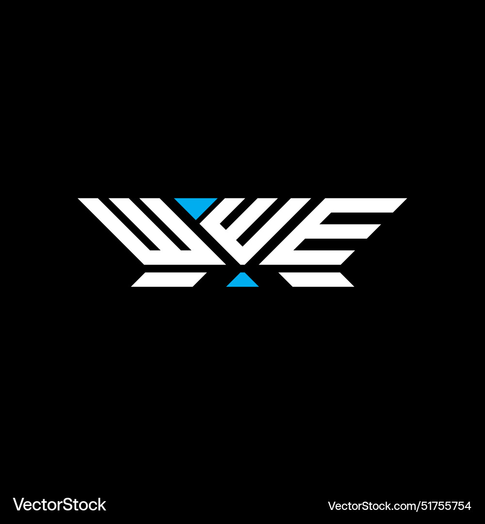 Wwe letter logo design simple and modern Vector Image