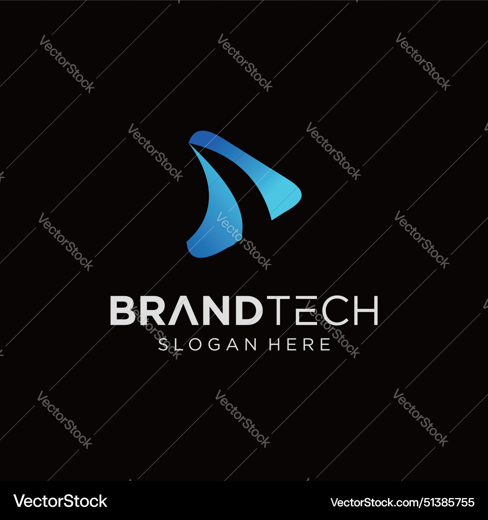 Arrow tech logo design technology digital template