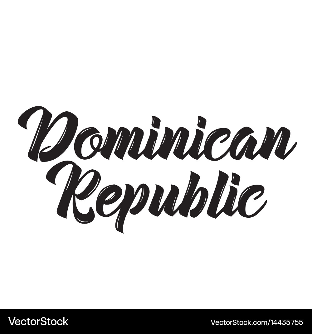 Dominican republic text design Royalty Free Vector Image