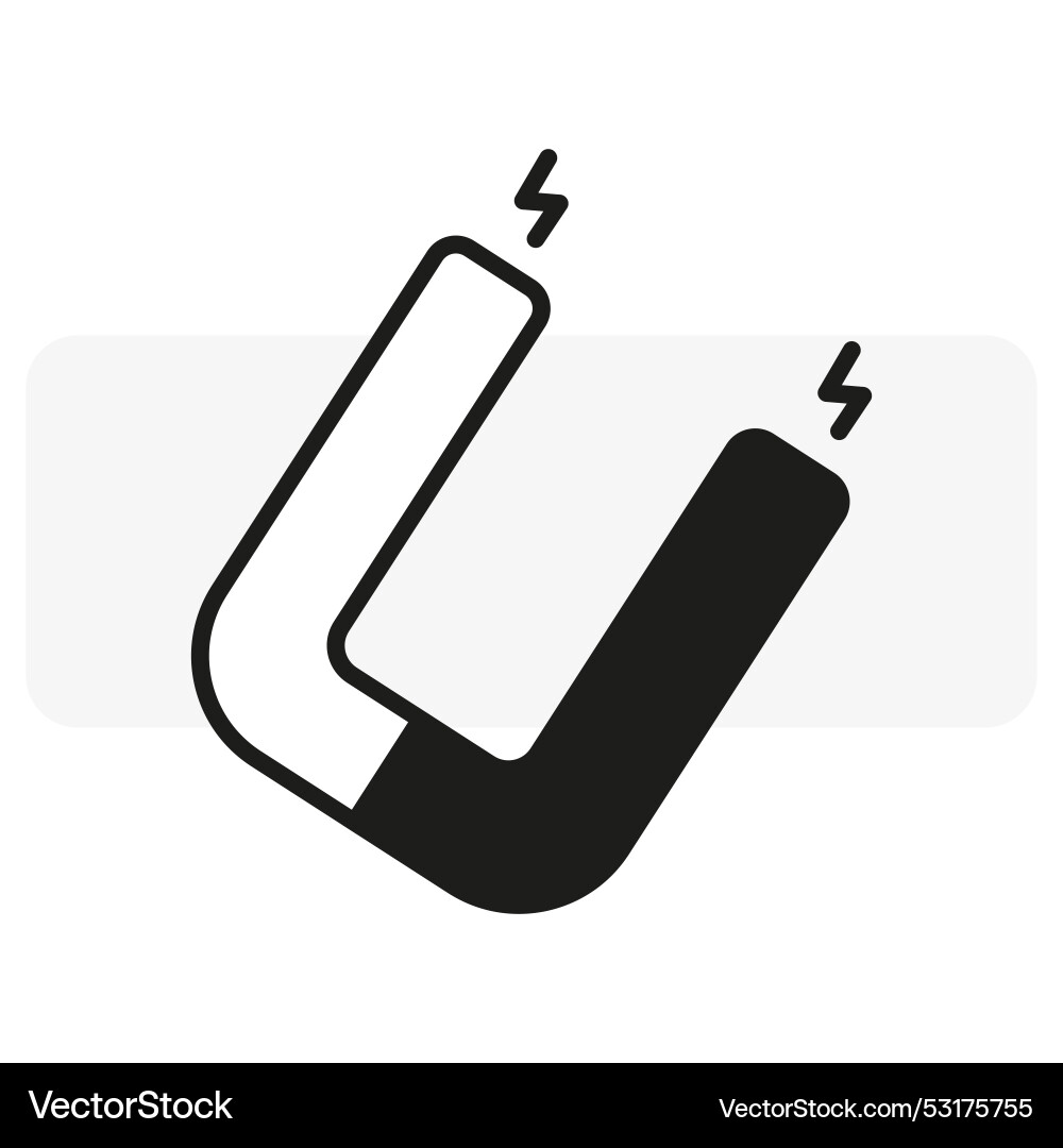 Magnet icon simple graphic Royalty Free Vector Image