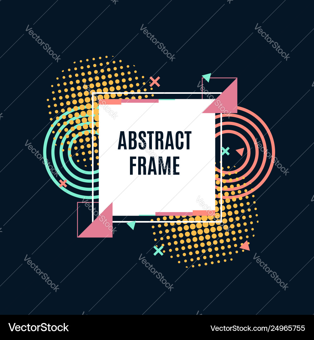 Modern abstract geometric frame design Royalty Free Vector
