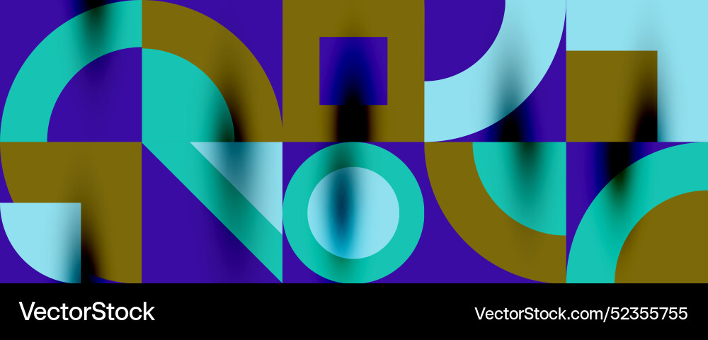 Neo memphis geometric pattern with circles Vector Image