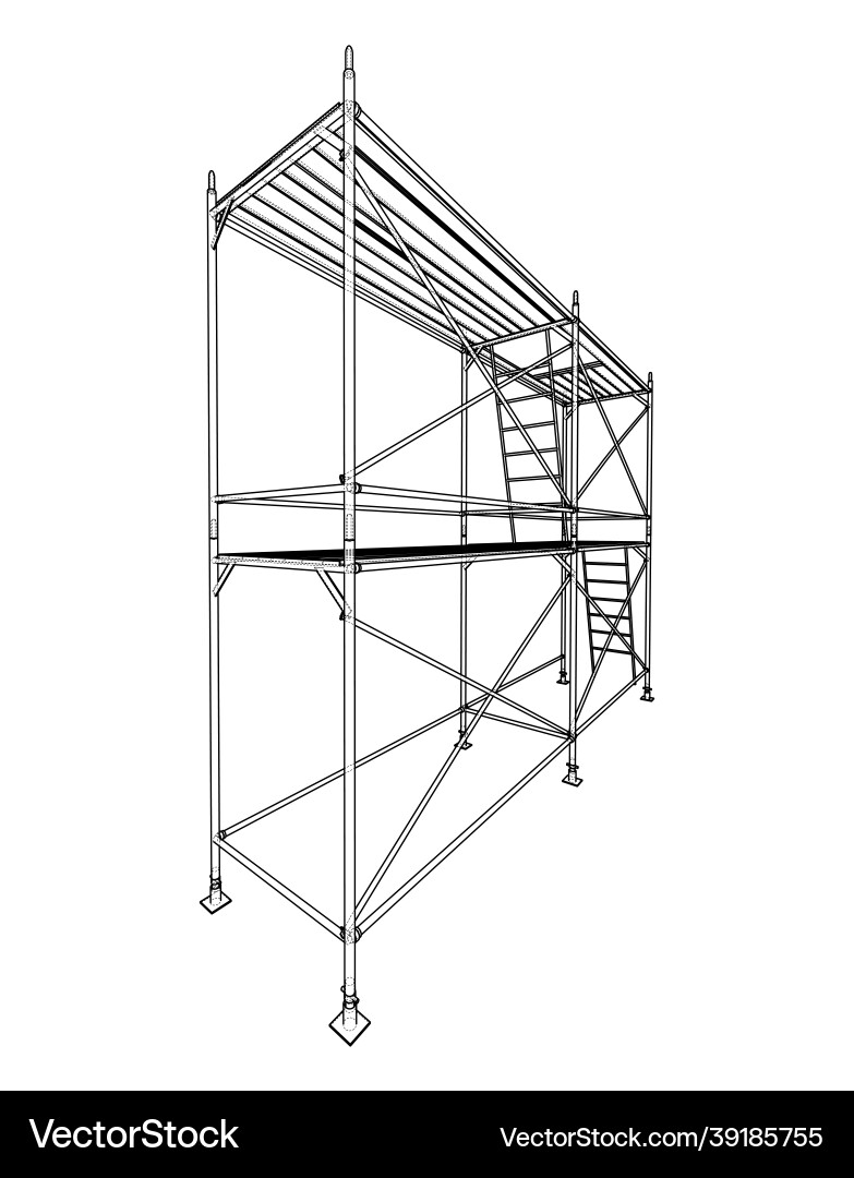 Prefabricated scaffolding Royalty Free Vector Image