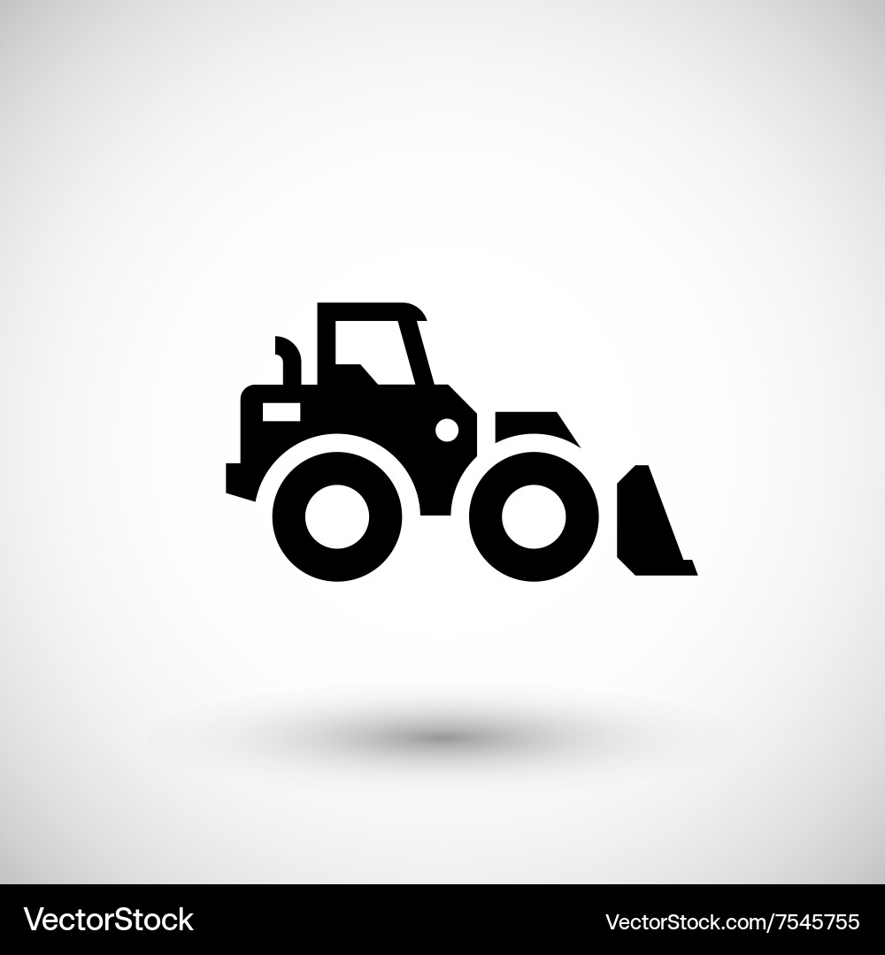 Wheel loader icon Royalty Free Vector Image - VectorStock