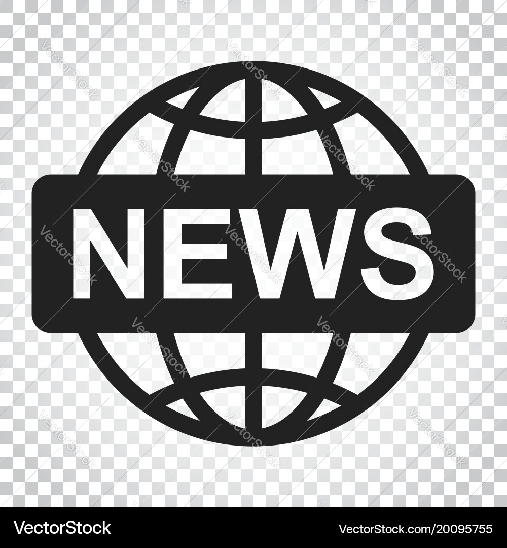 World news flat icon symbol logo business Vector Image