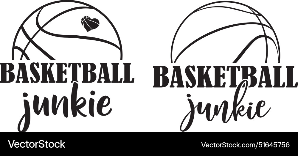 Basketball junkie clipart Royalty Free Vector Image