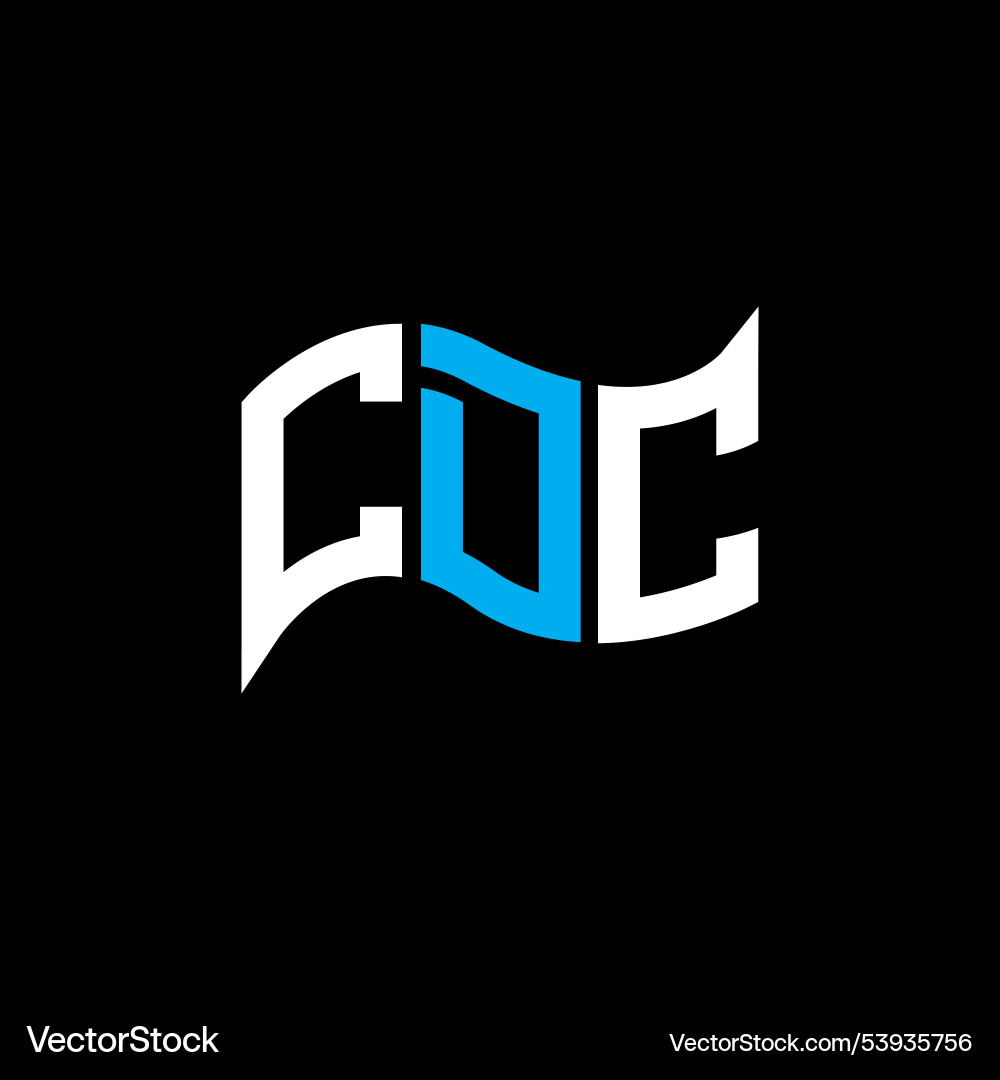 Cdc logo design simple and modern Royalty Free Vector Image