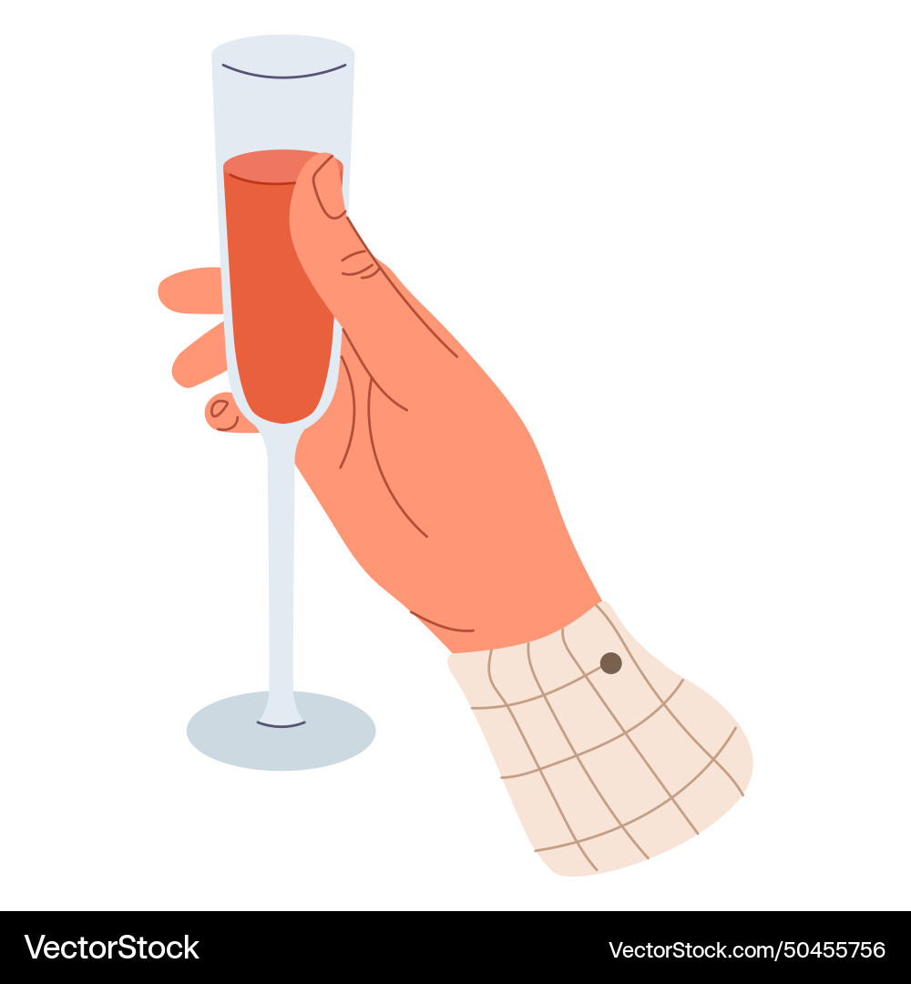 Drinks in hand Royalty Free Vector Image - VectorStock