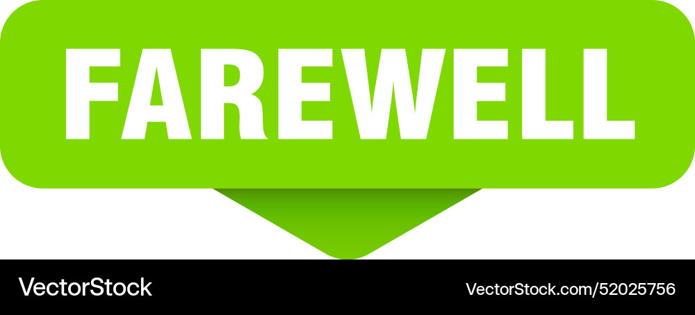 Farewell sticker sign on transparent Royalty Free Vector