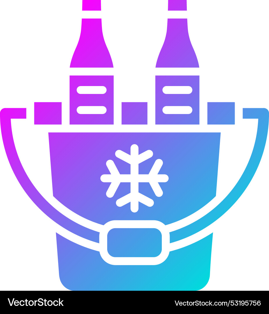 Ice bucket icon design Royalty Free Vector Image