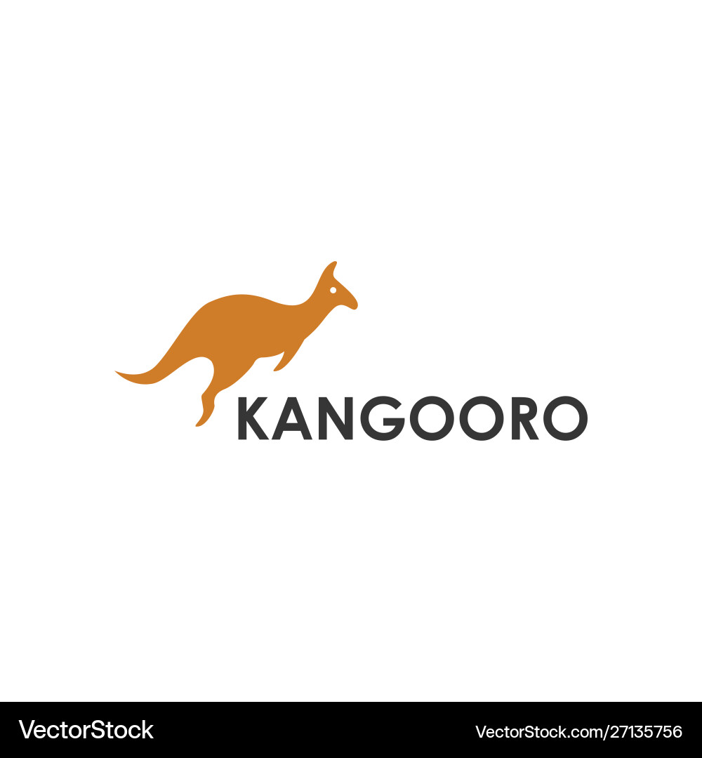 Kangaroo logo image Royalty Free Vector Image - VectorStock