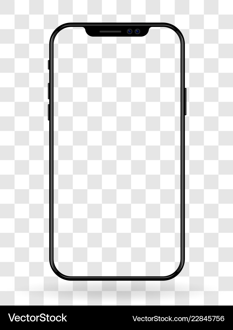 Smartphone Mockup - Notch Display Royalty Free Vector Image