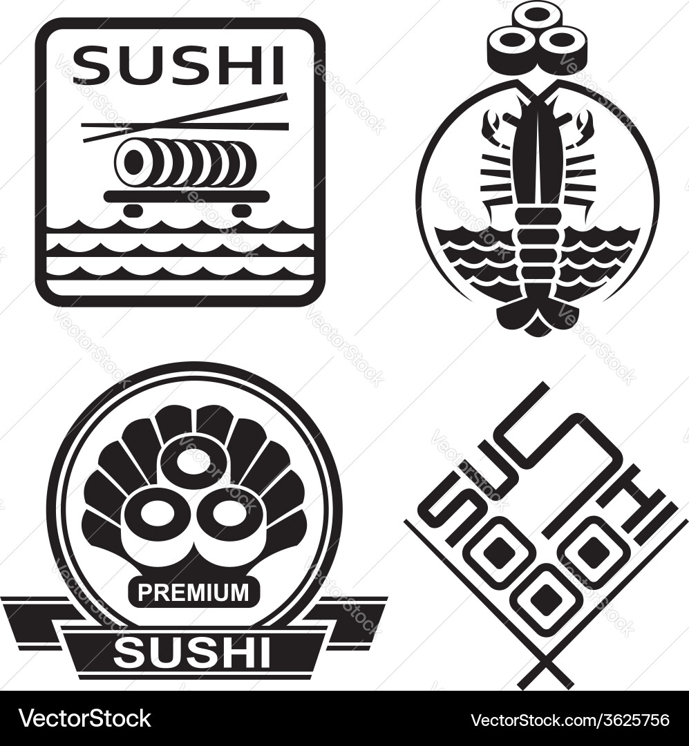 Sushi collection Royalty Free Vector Image - VectorStock