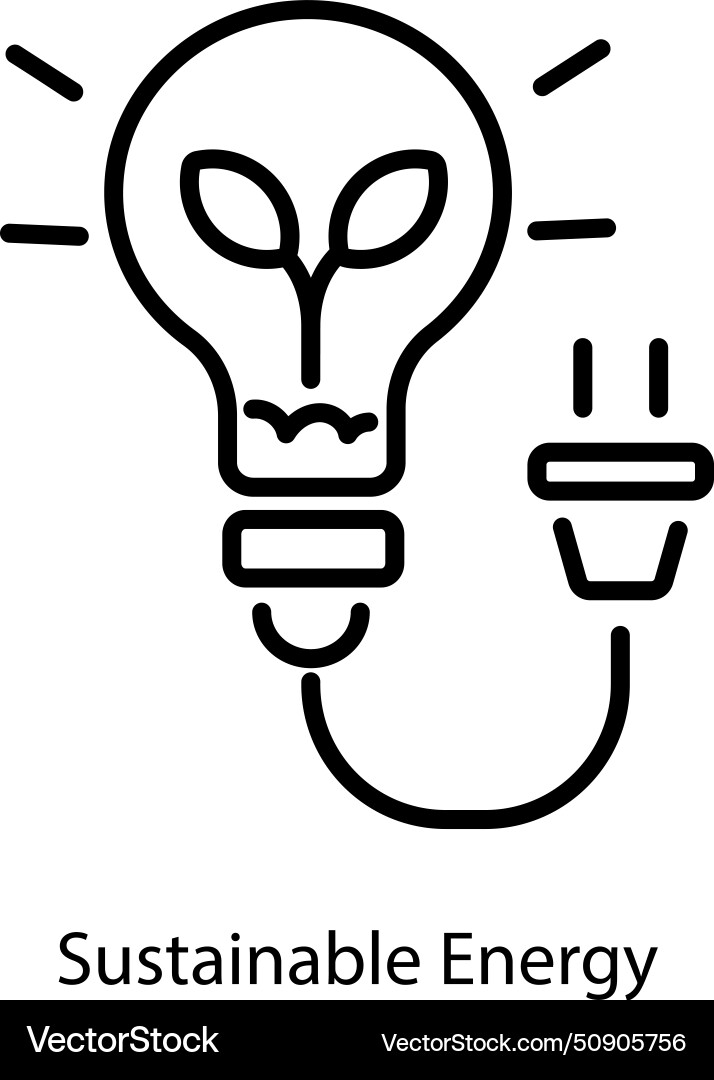 Sustainable energy Royalty Free Vector Image - VectorStock