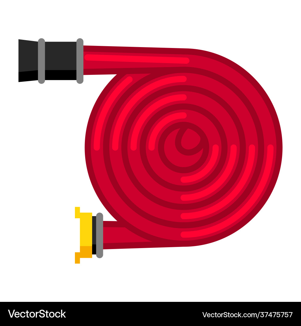 Fire hose firefighting item Royalty Free Vector Image