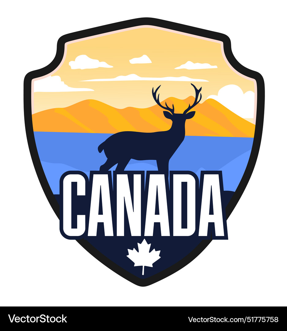 Canada with beautiful natural views Royalty Free Vector