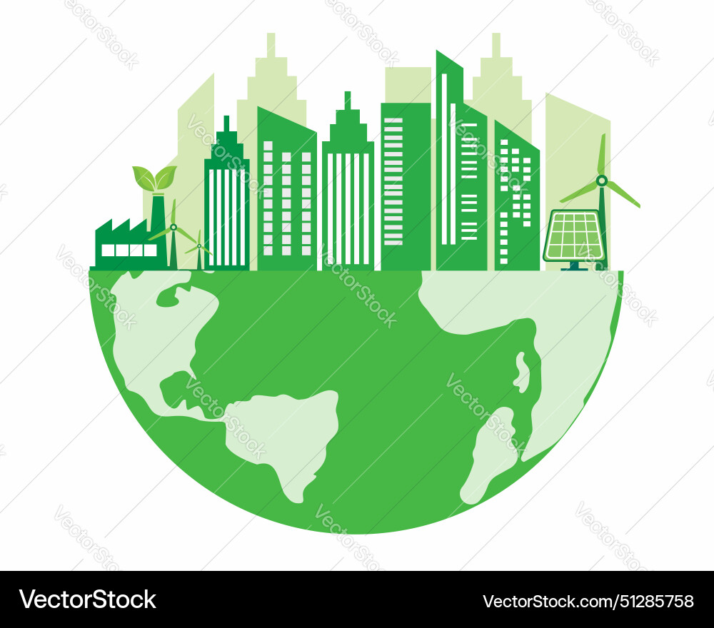 Clean environment and sustainable development Vector Image
