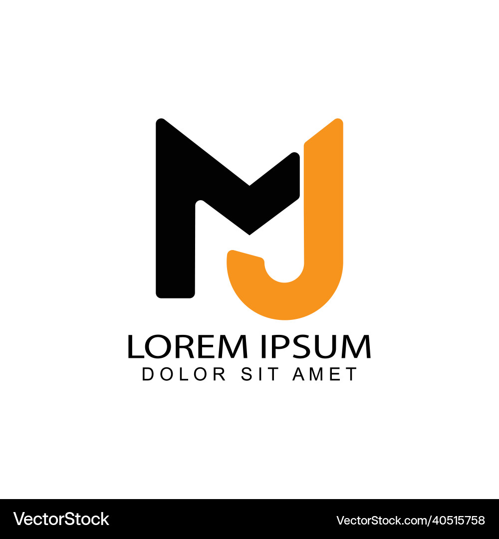 Letter mj logo Royalty Free Vector Image - VectorStock