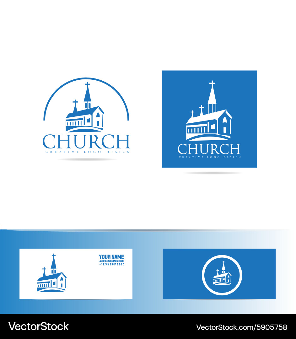 Logo der Kirche Lizenzfreies Vektorbild - VectorStock
