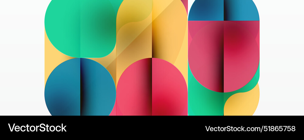 Minimal round shapes geometric abstract background