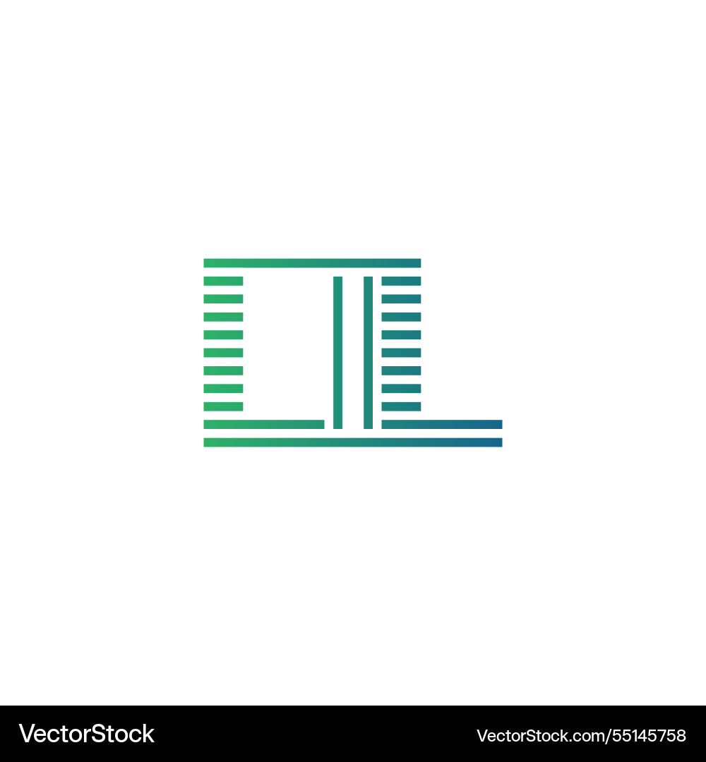 Modern lil logo design letter minimalist Vector Image