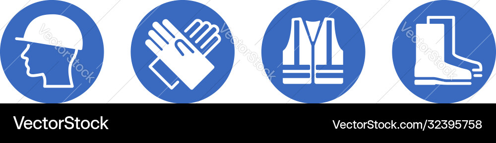 Personal Protective Equipment Sign Royalty Free Vector Image