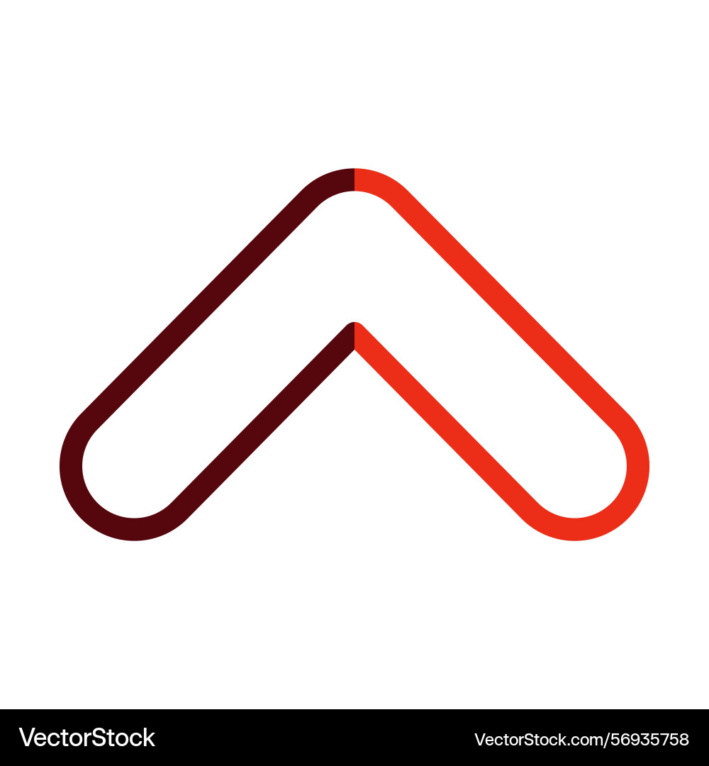 Up chevron thick line two color icons Royalty Free Vector