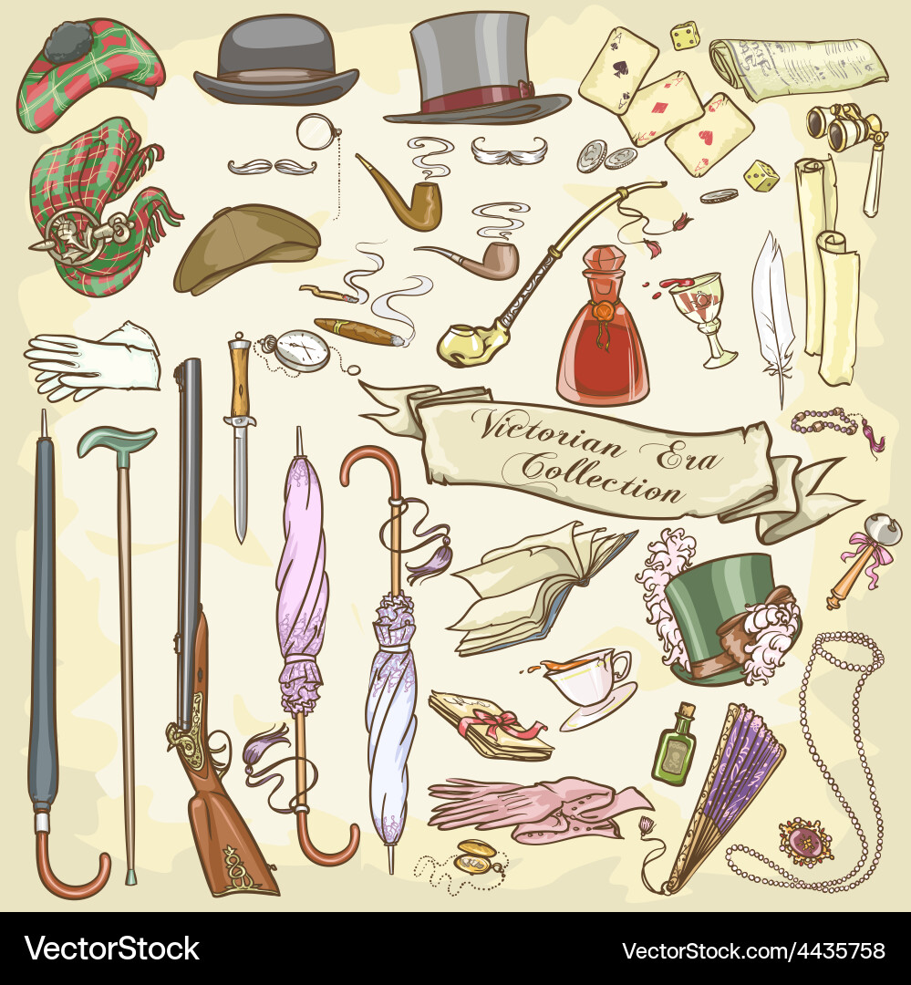 Victorian collection Royalty Free Vector Image
