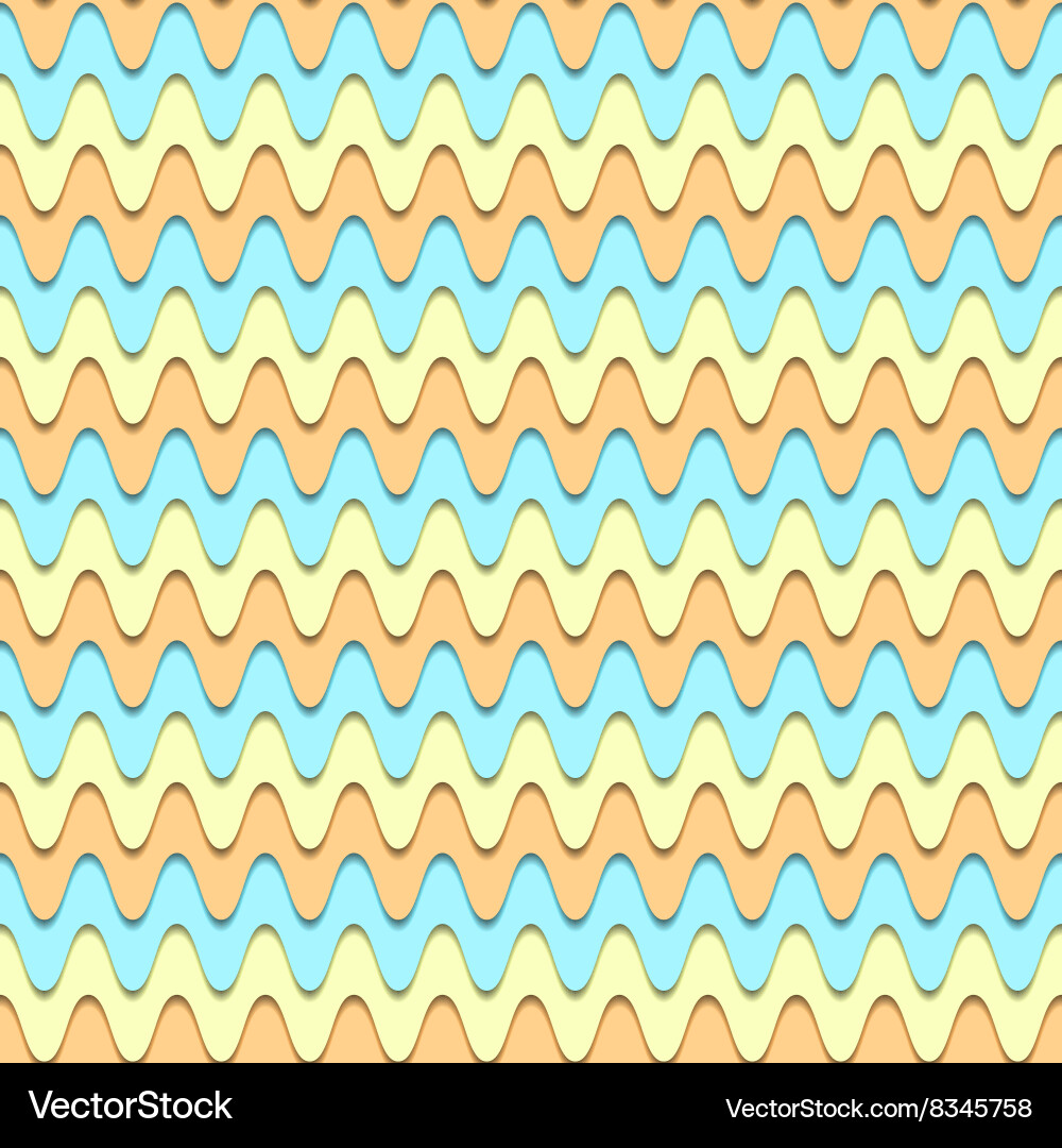 Wavy funky colorful pattern - seamless Royalty Free Vector