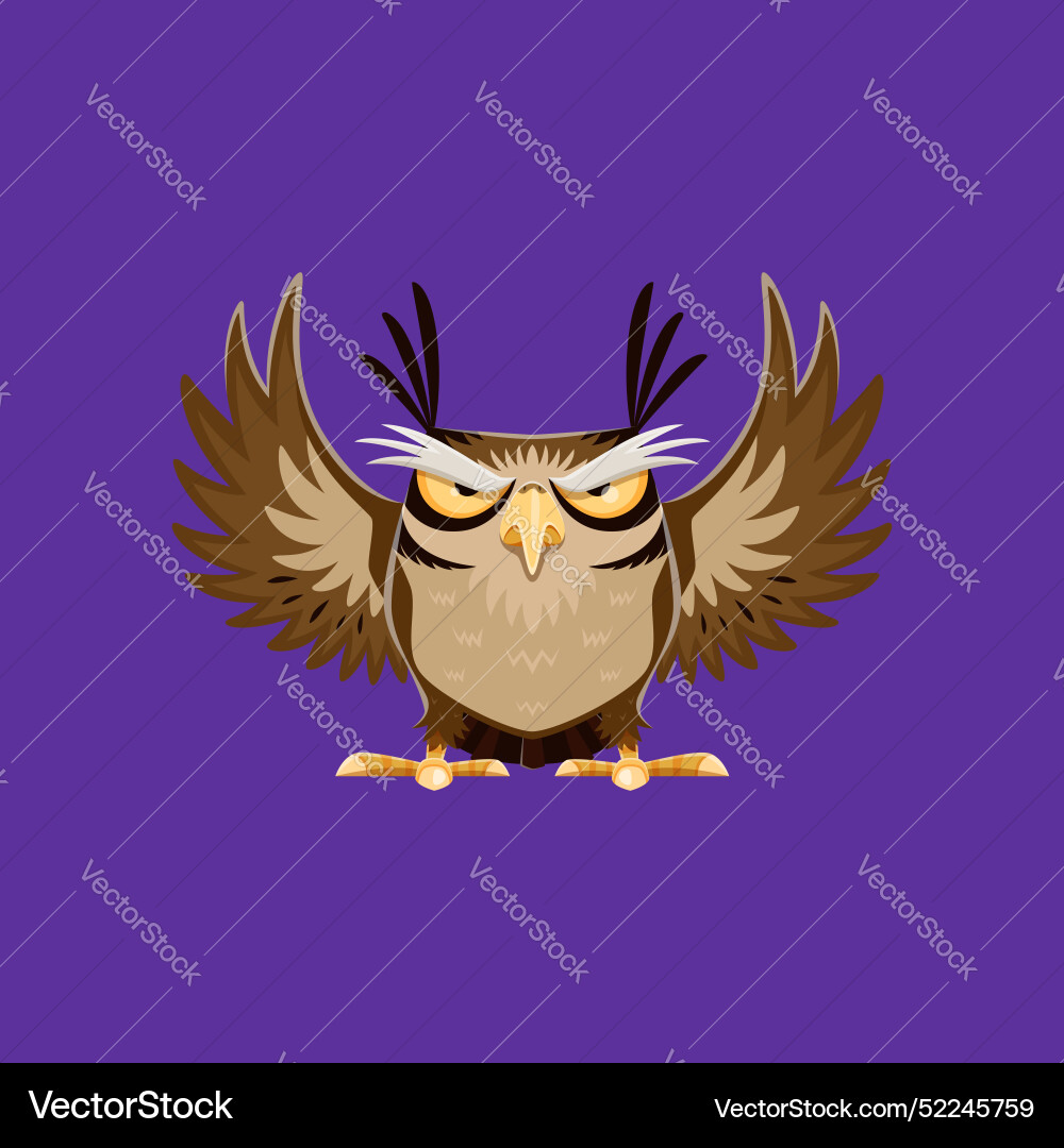 Cartoon halloween character owlet Royalty Free Vector Image