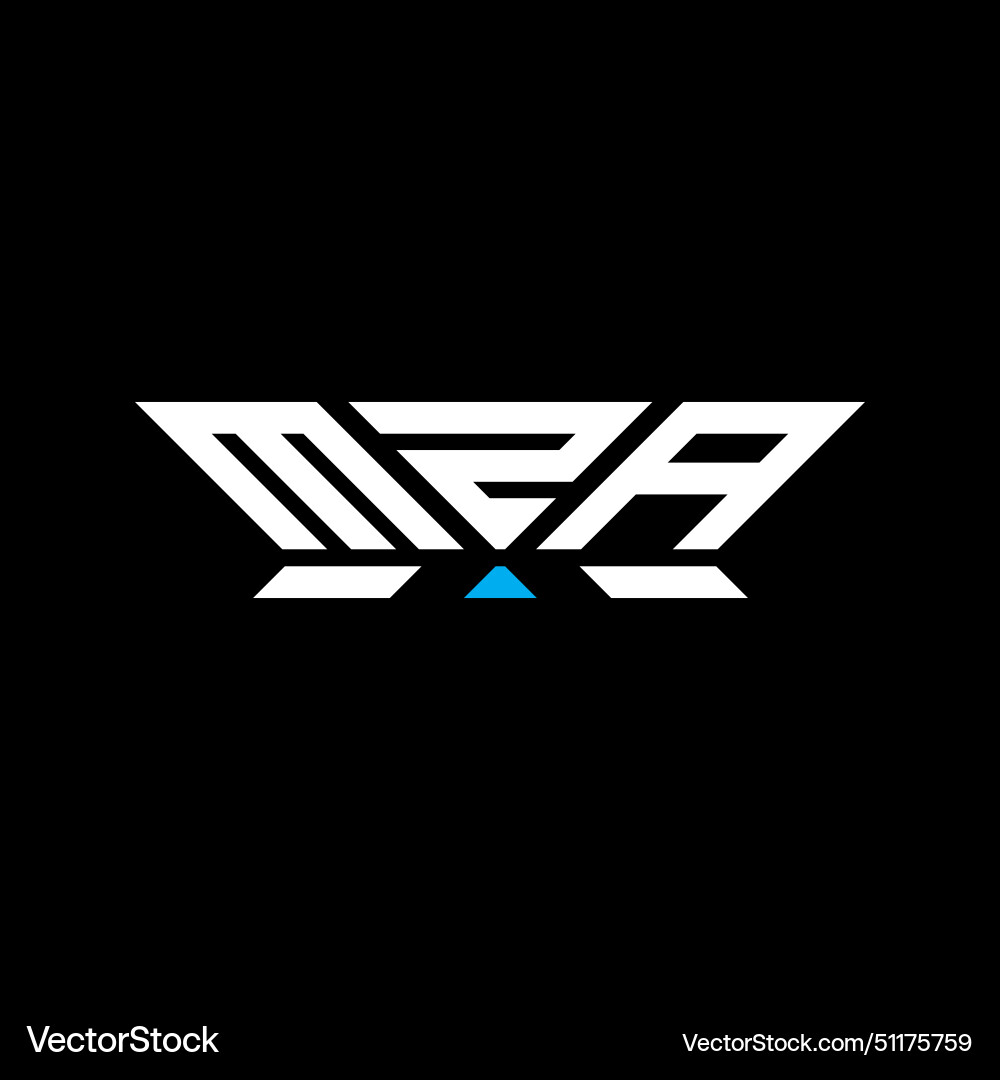 Mza letter logo design mza simple and modern logo Vector Image