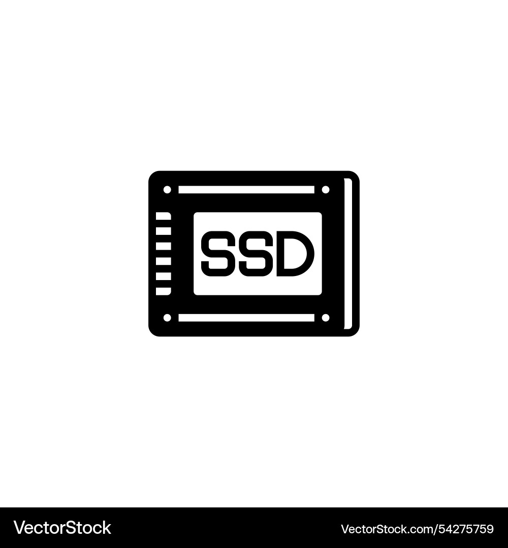 Ssd line icon linear style sign for mobile Vector Image