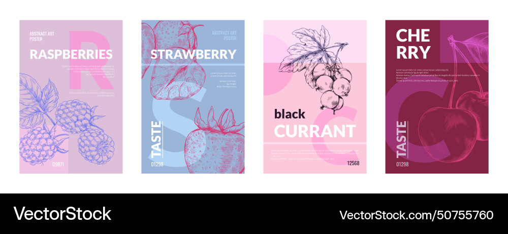 Food posters pattern design background Royalty Free Vector