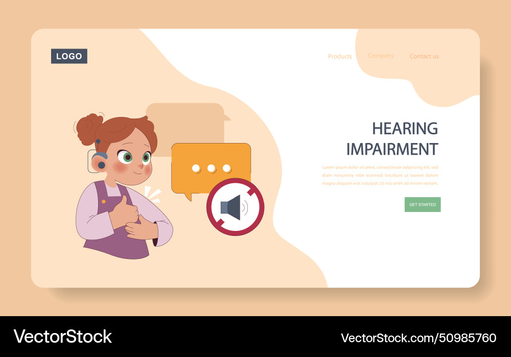 Hearing impairment concept Royalty Free Vector Image