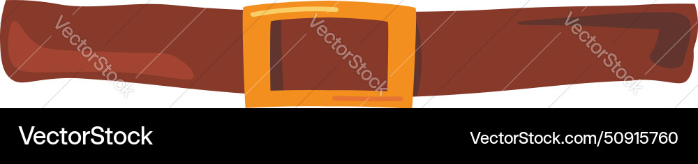 Leather strap with gold plaque fairy gnome Vector Image