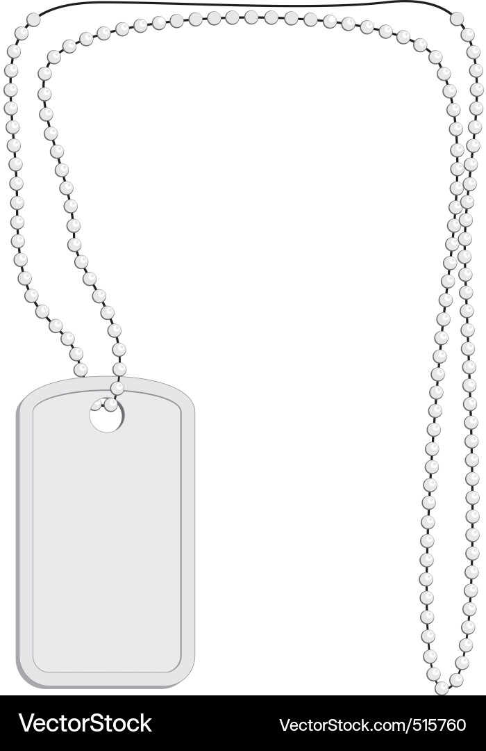 Military Dog Tag Royalty Free Vector Image - VectorStock