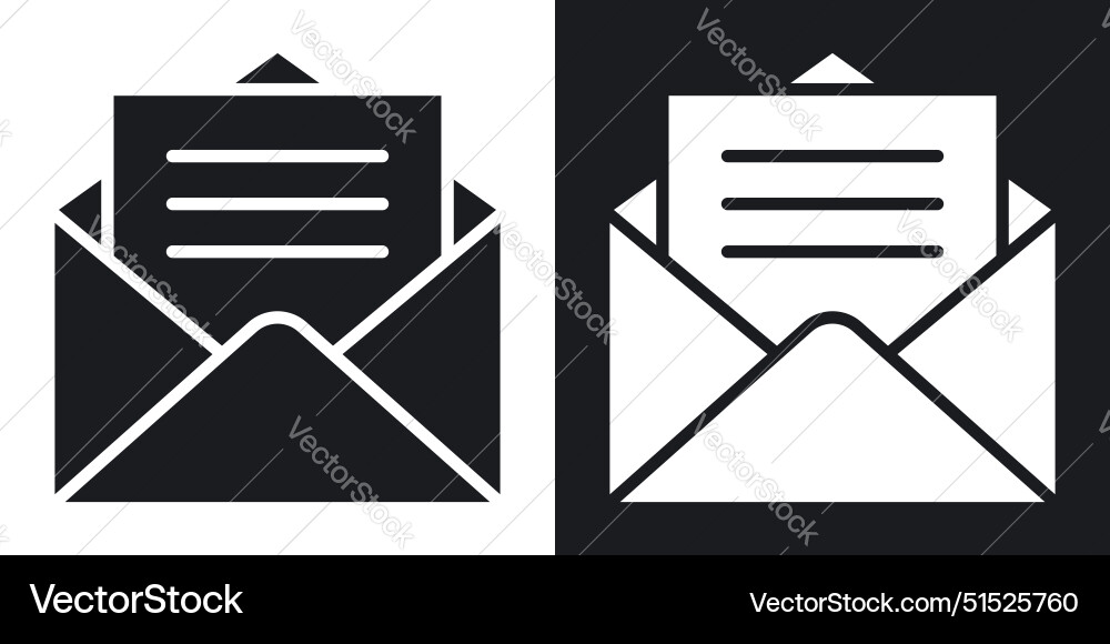 Open envelope icon Royalty Free Vector Image - VectorStock