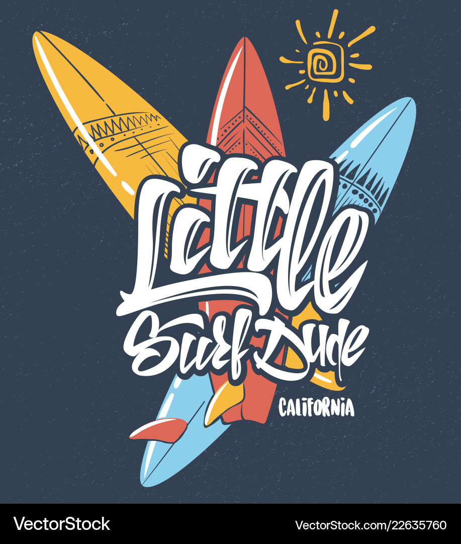 Summer tropical surf print Royalty Free Vector Image