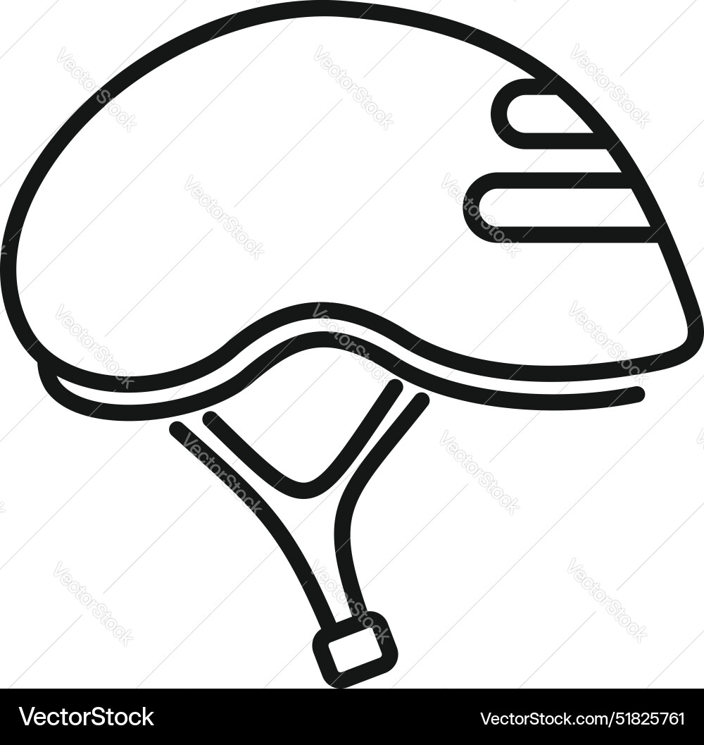 Bike helmet protecting cyclist head while riding Vector Image