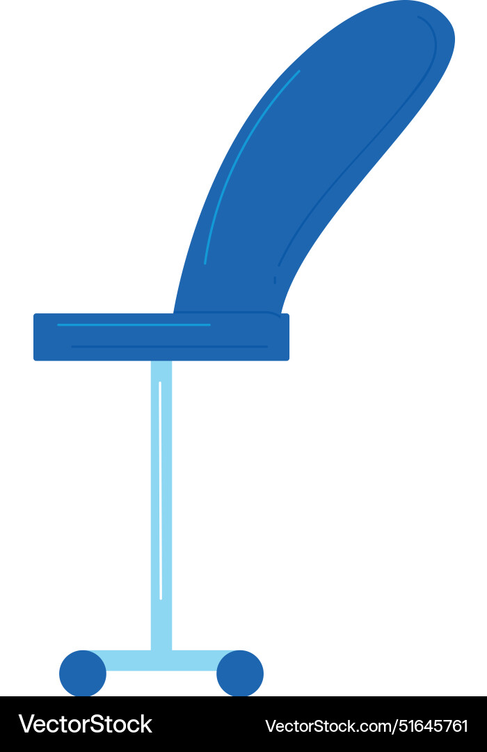 Blue modern office chair isolated Royalty Free Vector Image