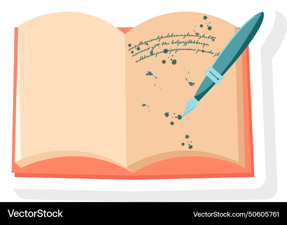 Book sticker written in ink Royalty Free Vector Image