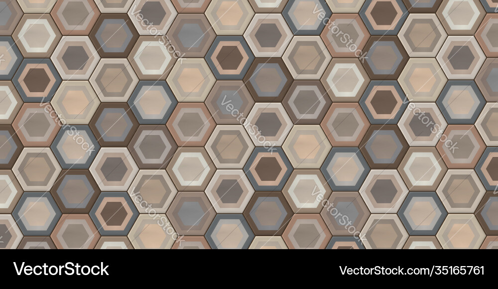 Hexagon ceramic tiles Royalty Free Vector Image
