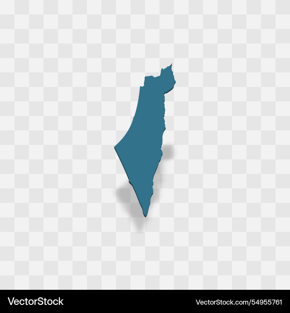 Israel map silhouette Royalty Free Vector Image