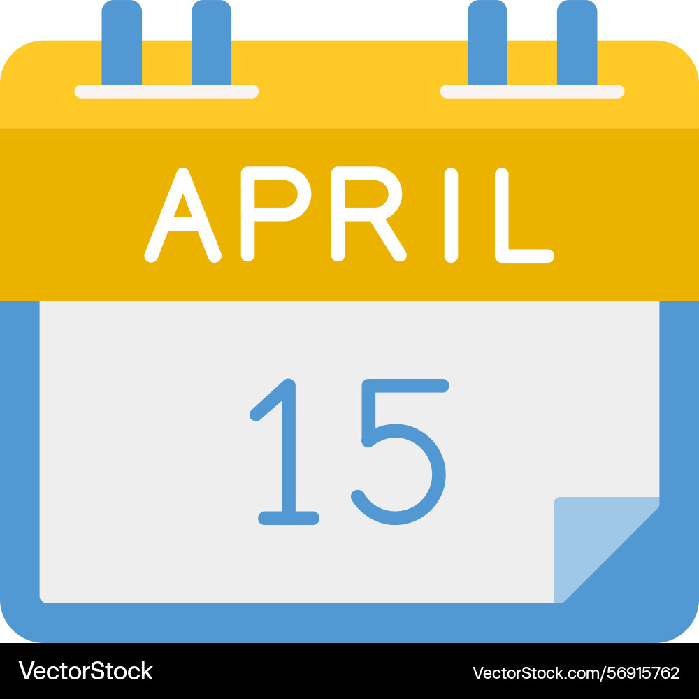 April 15 icon Royalty Free Vector Image - VectorStock